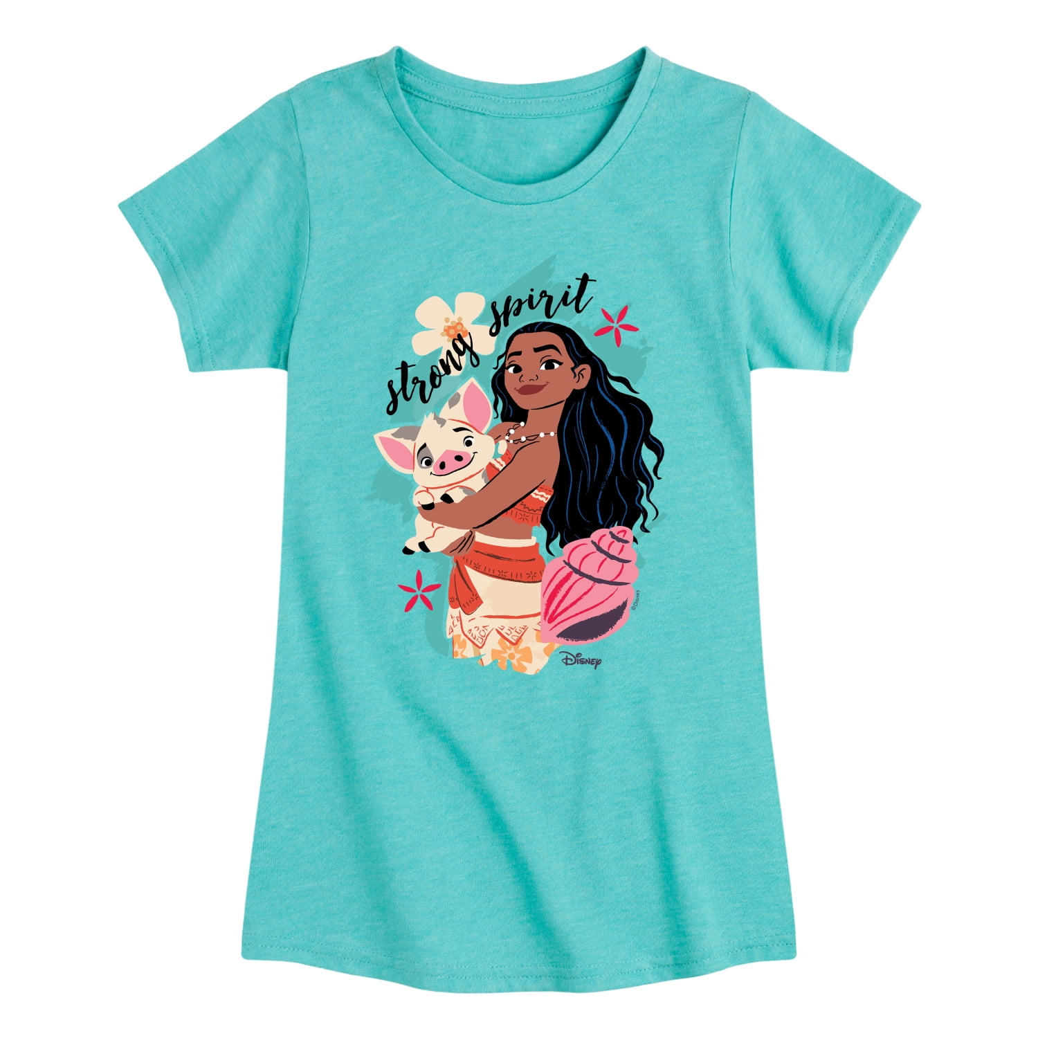 Disney - Moana Strong Spirit - Toddler & Youth Girls Short Sleeve ...