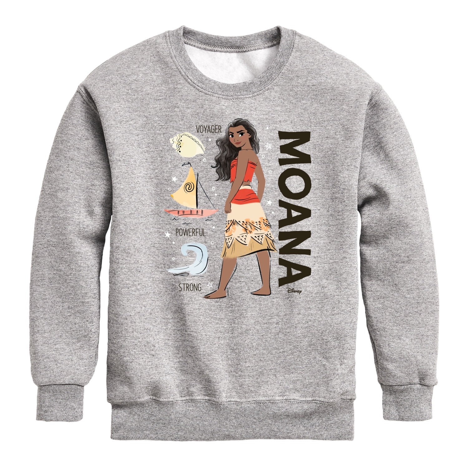 Disney - Moana Voyager Powerful Strong - Toddler & Youth Crewneck ...