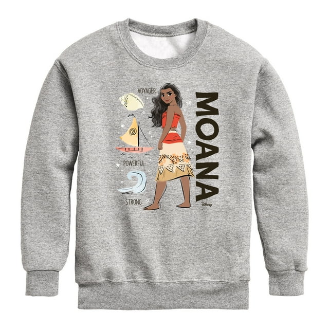 Disney - Moana Voyager Powerful Strong - Toddler & Youth Crewneck ...