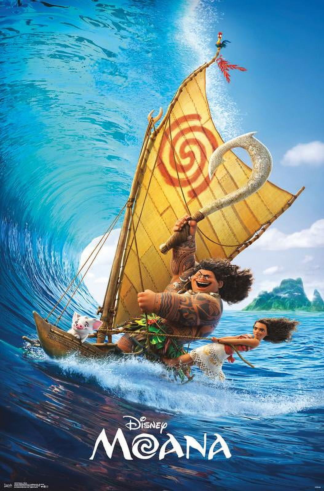 Disney Moana - Wave Wall Poster, 22.375" x 34" - Walmart.com