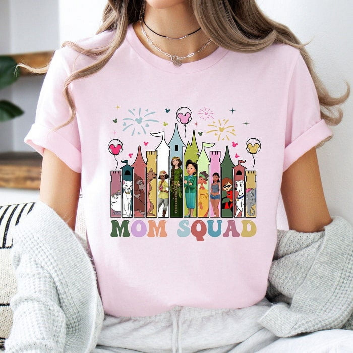 Disney Mom Squad Shirt, Disney Mom Castle Balloon Shirt, Disney Best ...