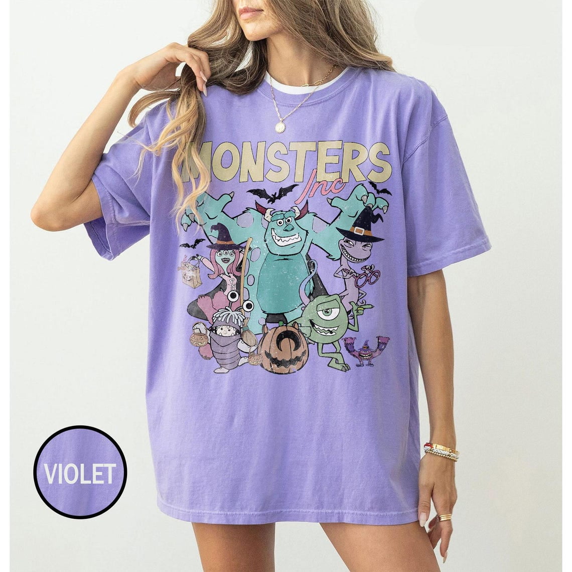 Disney Monster Inc Halloween Comfort Colors T-Shirt, Animation Fan Top ...