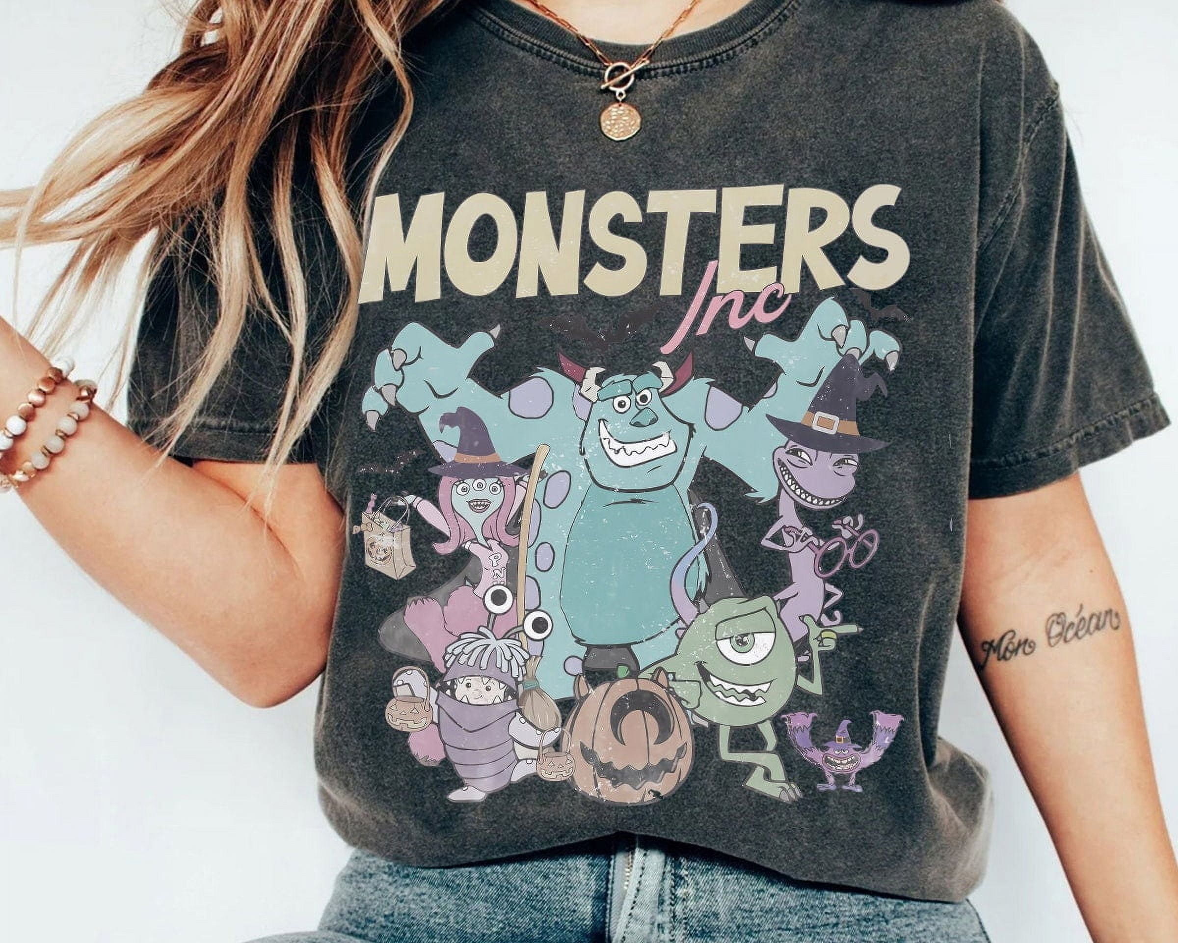 Disney Monster Inc Halloween Shirt, Monster Inc Mike Sulley Randall Boo ...