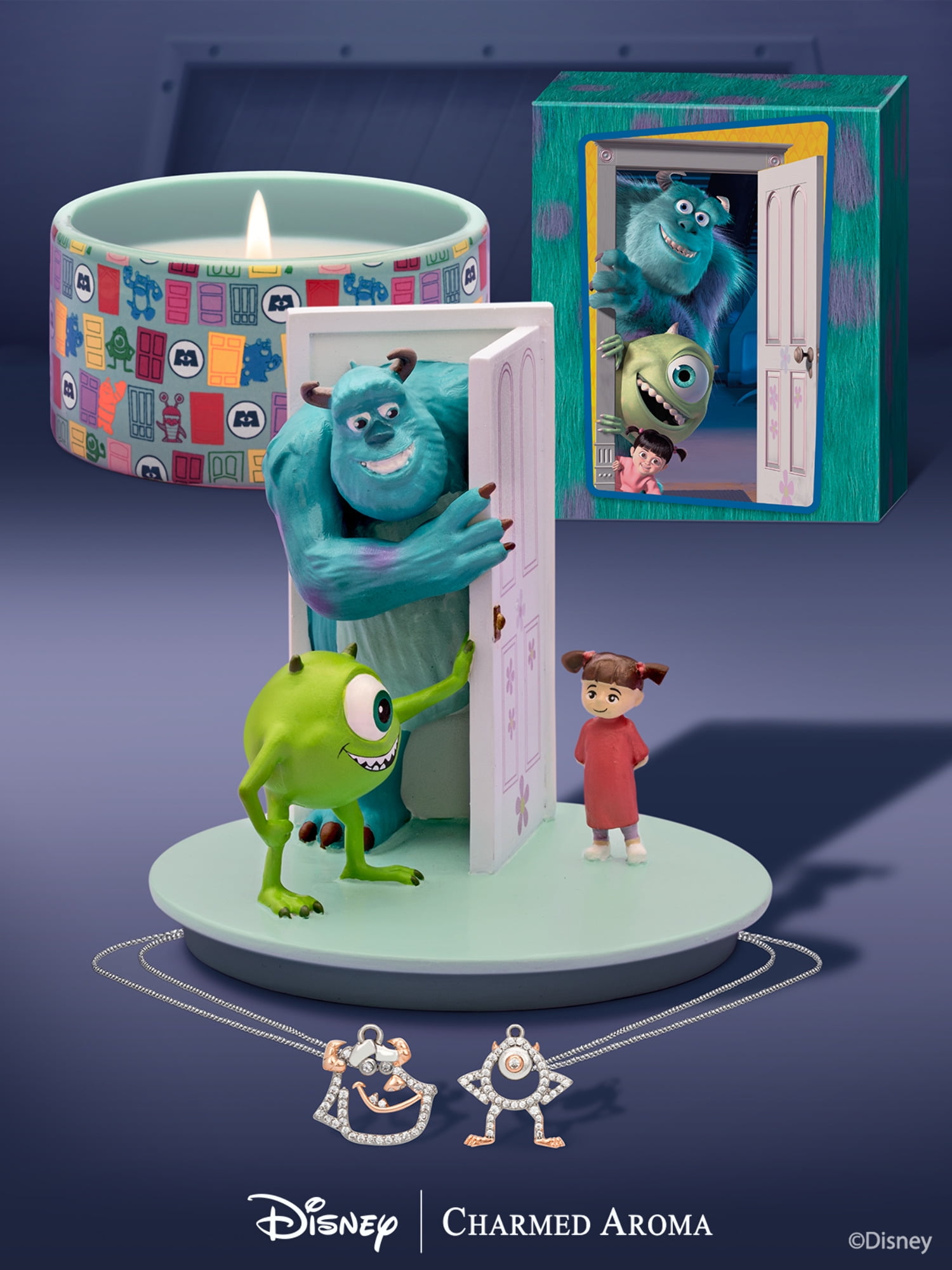 Disney® Monsters Inc. Candle and Jewelry Tray - Monsters Inc. Necklace ...