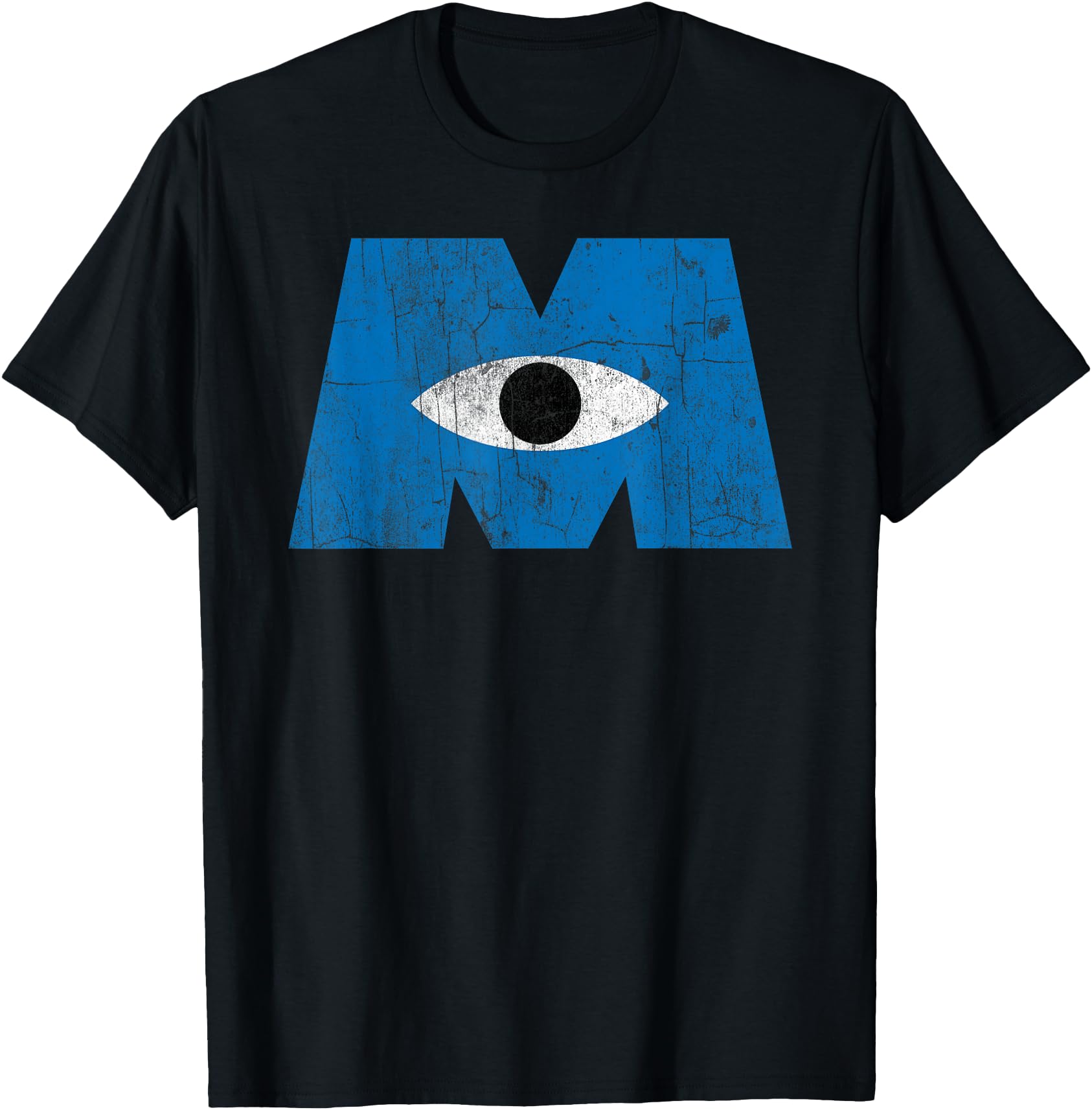 Disney Monsters, Inc Distressed Cyclops Blue Logo T-Shirt for Men Women ...