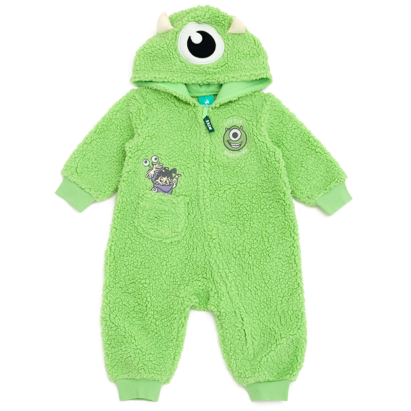 Disney Monsters Inc. Mike Boo Cozy Sherpa Zip Up Cosplay Coverall ...