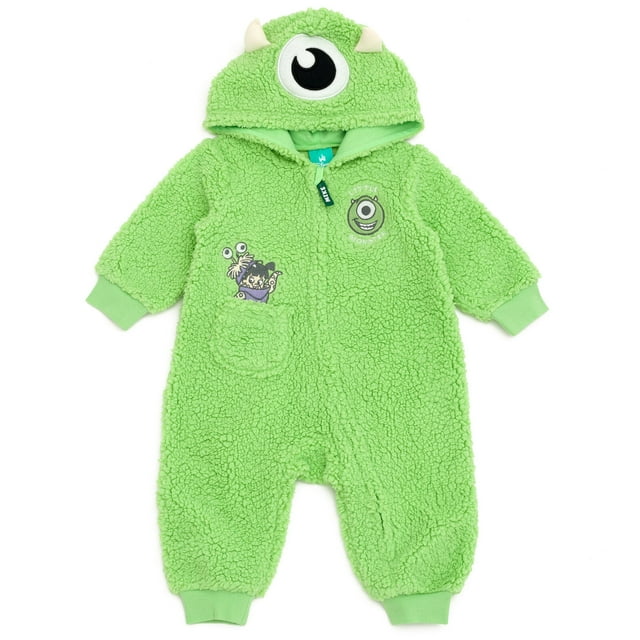 Disney Monsters Inc. Mike Boo Cozy Sherpa Zip Up Cosplay Coverall ...