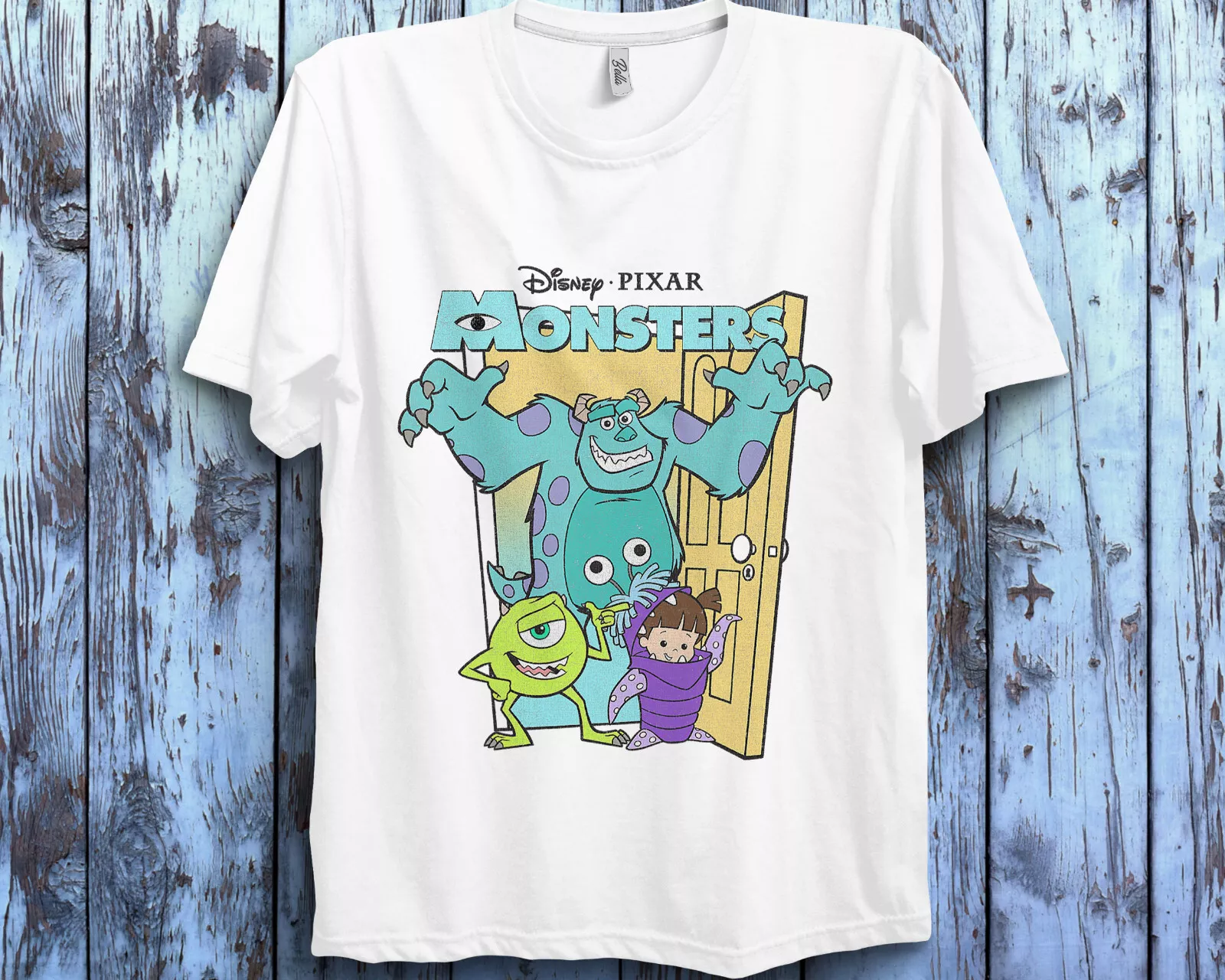 Disney Monsters Inc. Mike Sully Boo Group Poster Unisex Adult T-shirt ...