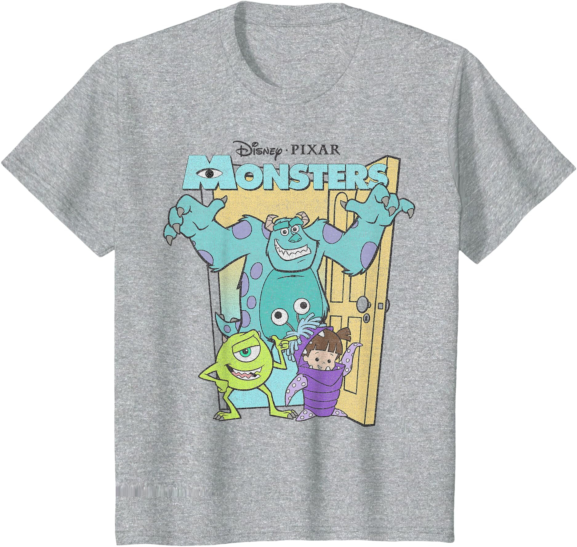 Disney Monsters Inc. Mike Sully Boo Group Poster Youth T-Shirt for Boy Girl Kids Toddler, Sport ...