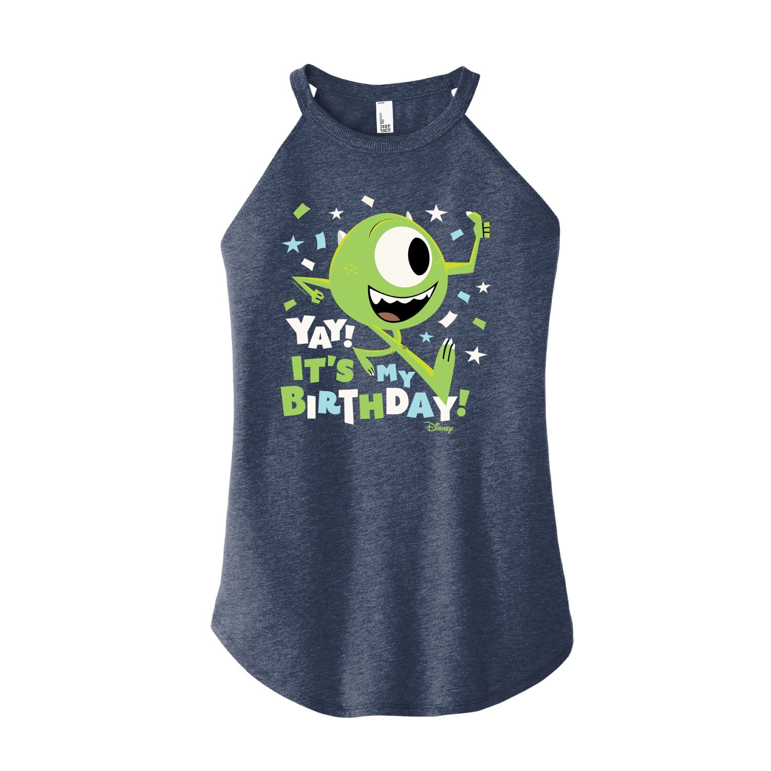 Disney Monsters Inc - Mike Yay It's My Birthday - Juniors High Neck ...