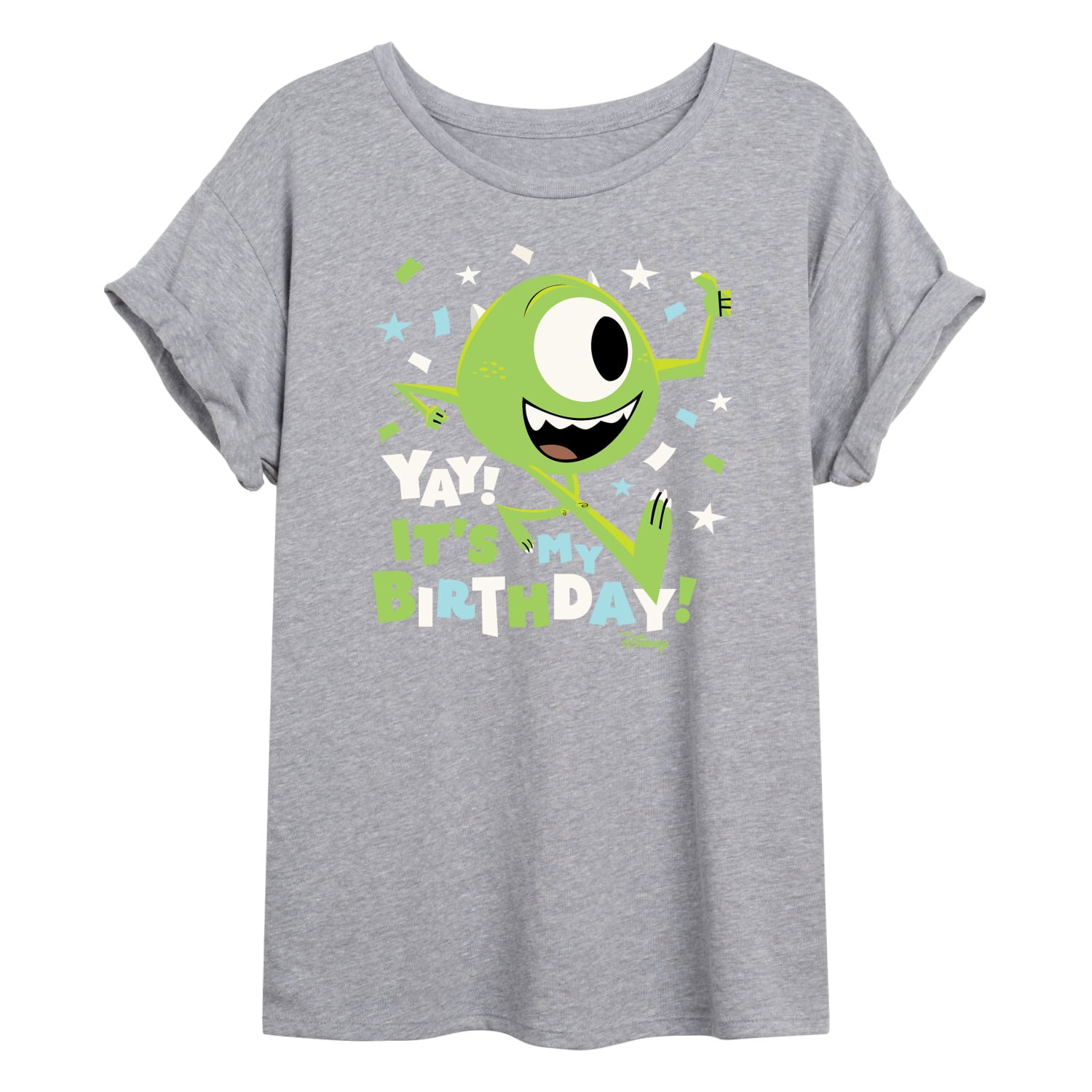 Disney Monsters Inc - Mike Yay It's My Birthday - Women's Oversized T ...