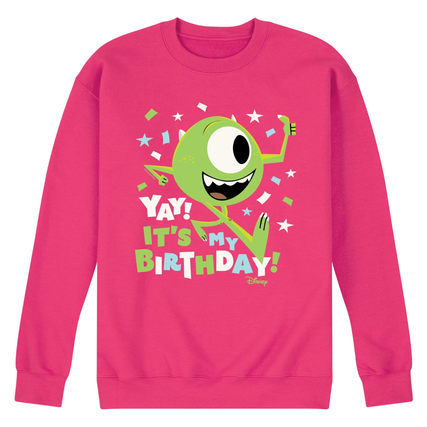 Disney Monsters Inc - Mike Yay It's My Birthday - Men's Crew Neck ...