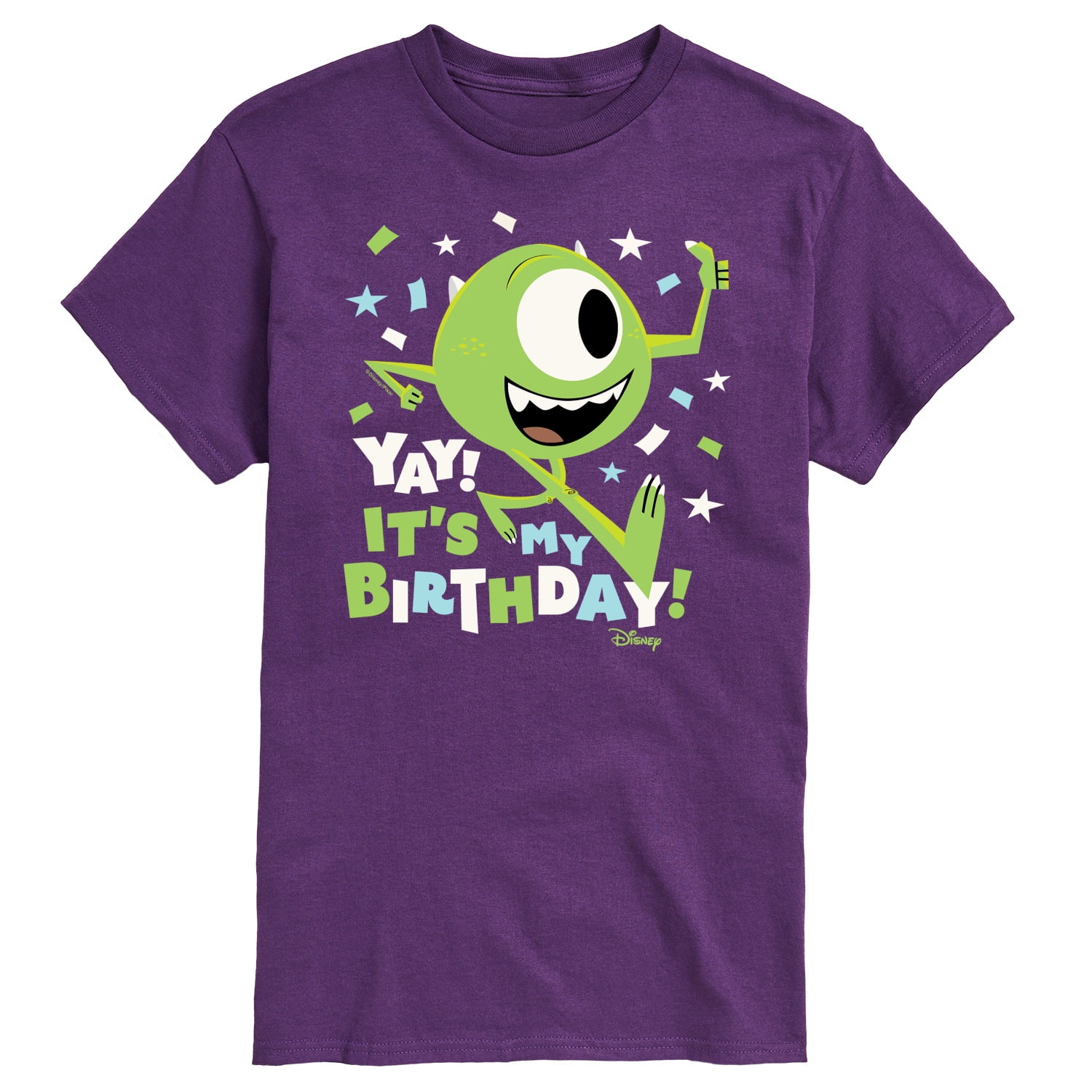 Disney Monsters Inc - Mike Yay It's My Birthday - Men's Short Sleeve ...