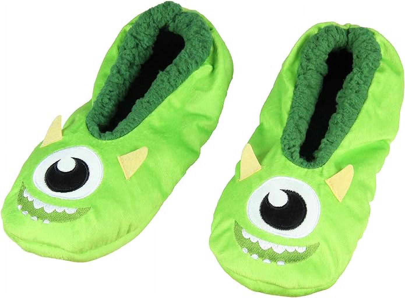 Disney Monsters Inc Slippers Mike Wazowski Character Slipper Socks with No-Slip Sole For Women ...