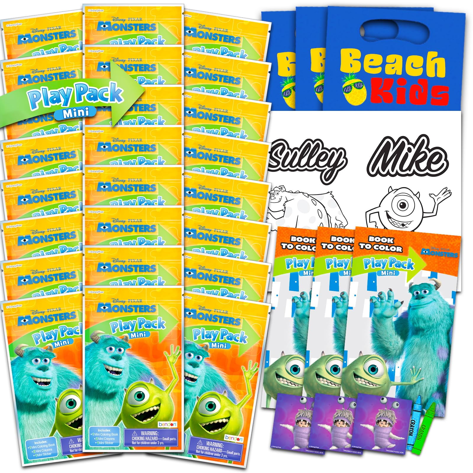 Disney Monsters IncEGSC Birthday Party Favors Set - Bundle with 24 ...