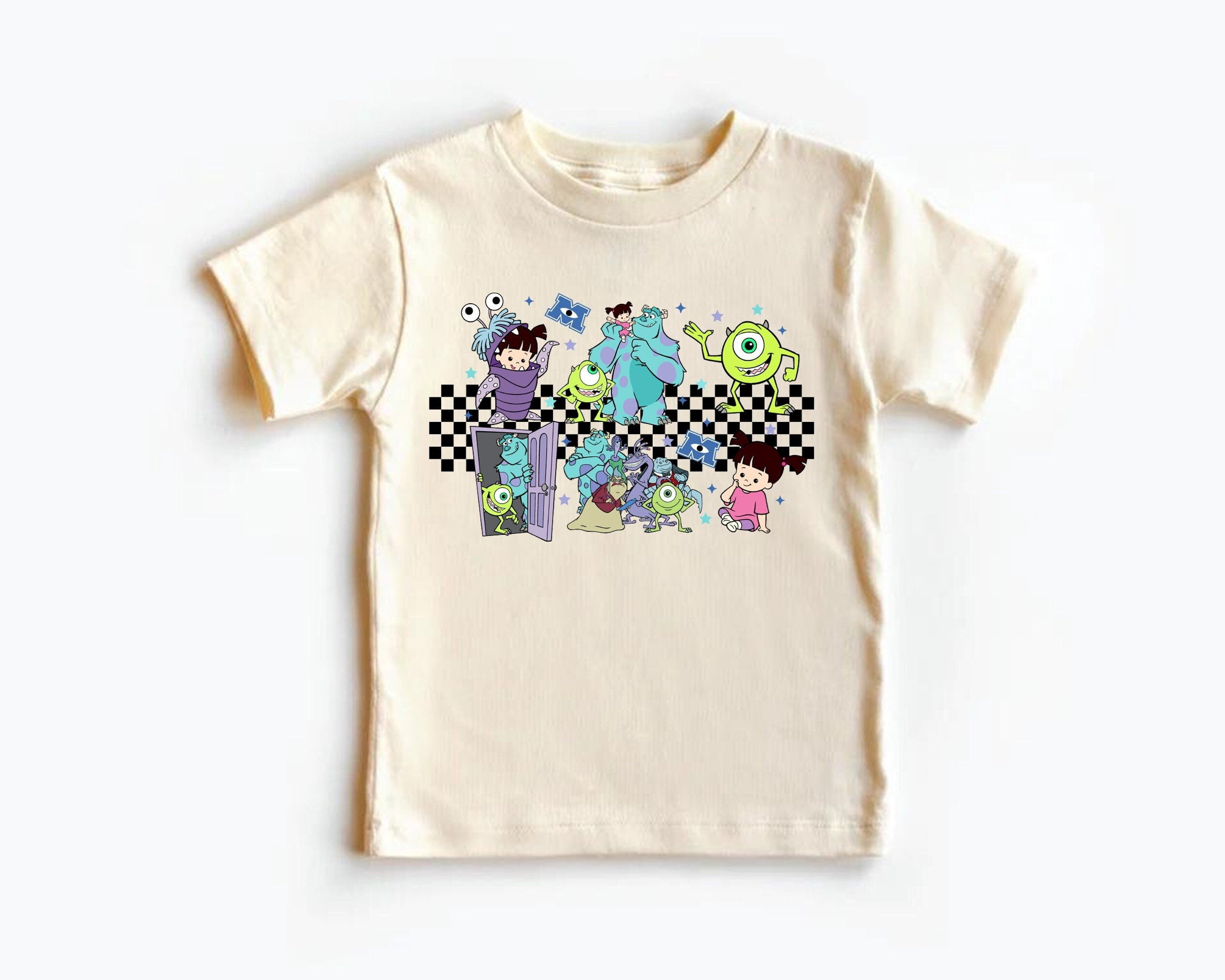 Disney Monsters Kids Shirt, Monsters Boo Checkered Shirt, Monsters Kids ...