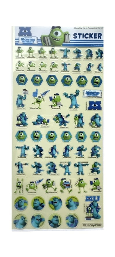 Disney Monsters University Stickers Sheet - Walmart.com