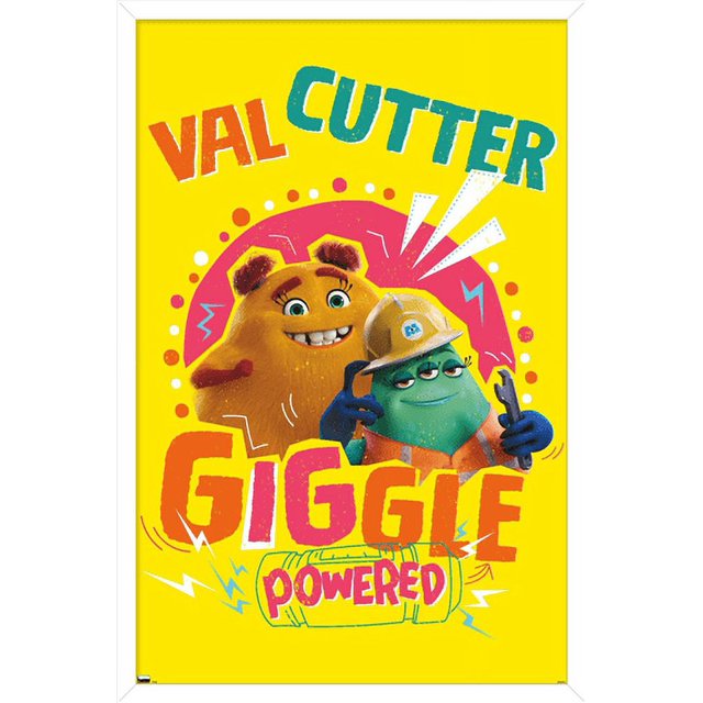 Disney Monsters at Work - Giggle Wall Poster, 22.375" x 34", Framed ...