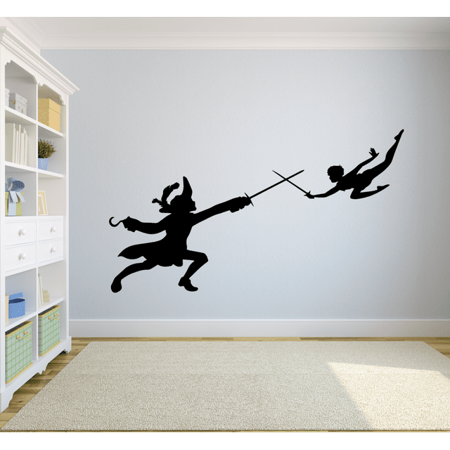 Disney Movie Peter Pan Character Captain hook And Peter Pan Sword Fight ...