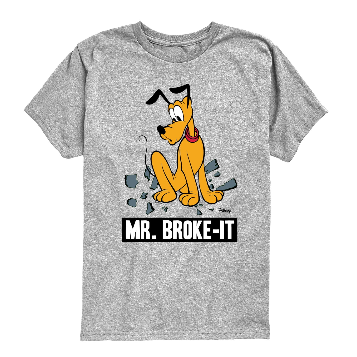 Disney - Mr Broke It Pluto - Youth Boys Short Sleeve Graphic T-Shirt - Walmart.com