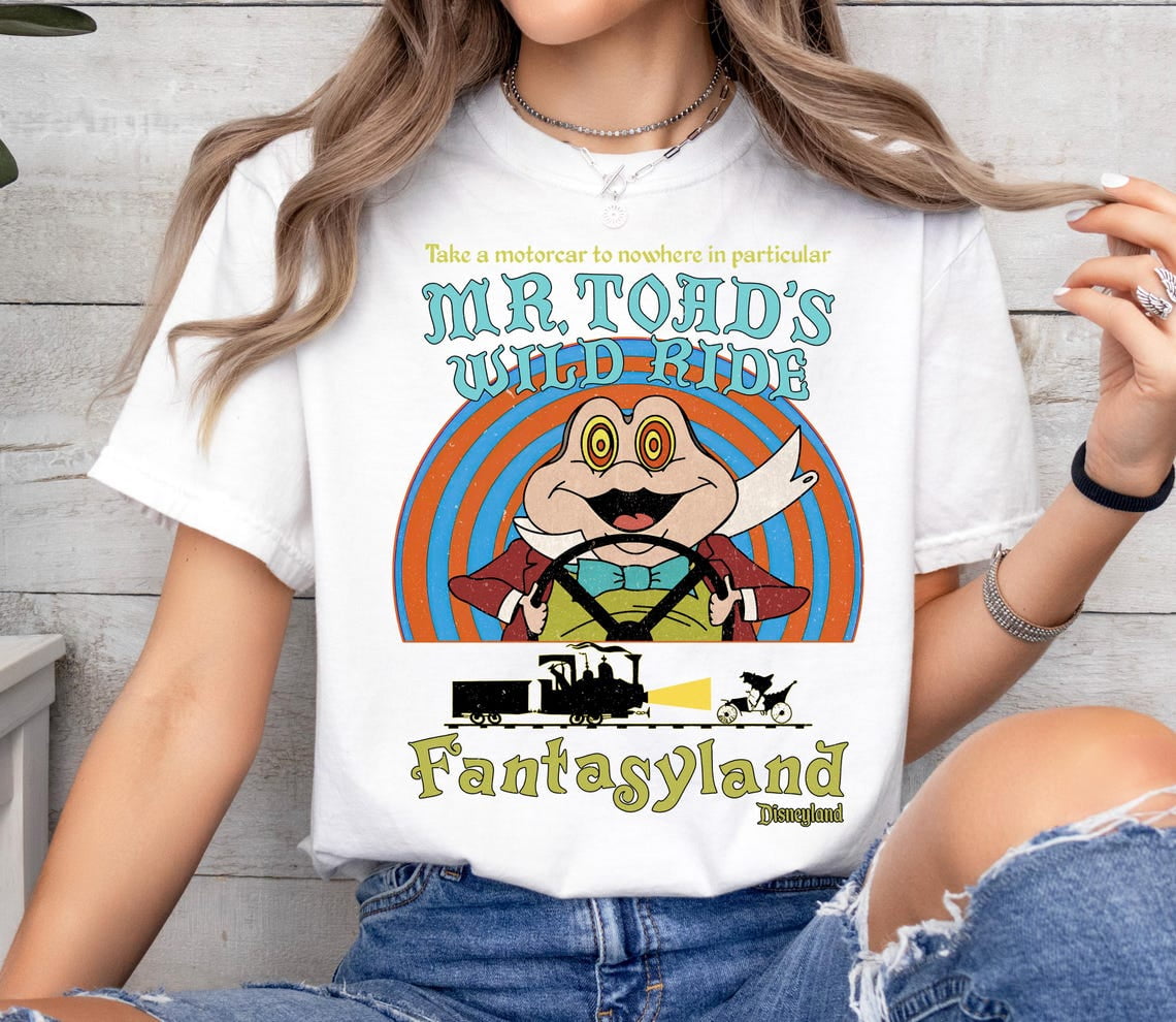 Disney Mr. Toad's Wild Ride Fantasyland Vintage Comfort Colors T-Shirt ...