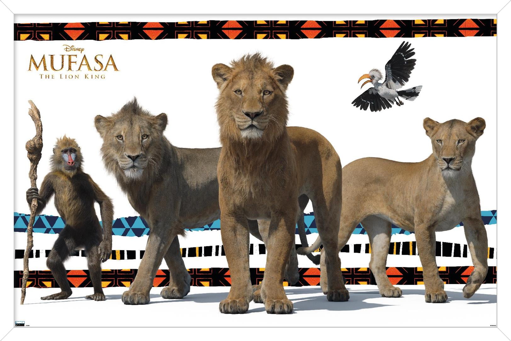 Disney Mufasa: The Lion King - Group Wall Poster, 22.375" x 34" Framed ...