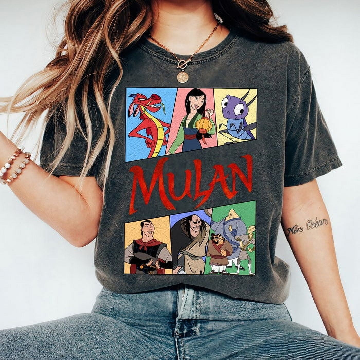 Disney Mulan Characters Retro 90s Shirt, Mulan, Mushu T-Shirt, Magic ...