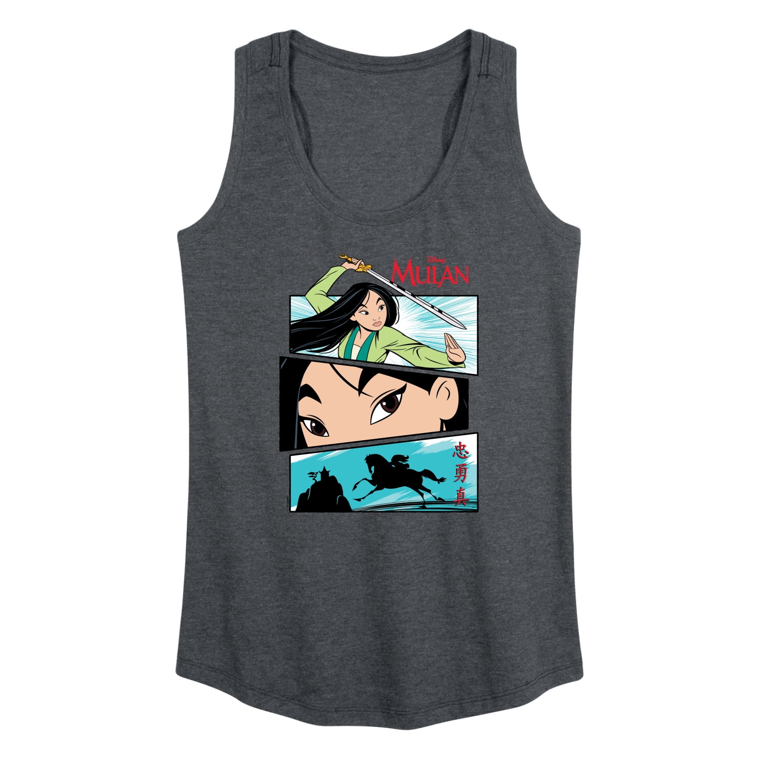 Disney Mulan - Comic Strips Warrior - Women's Racerback Tank Top ...