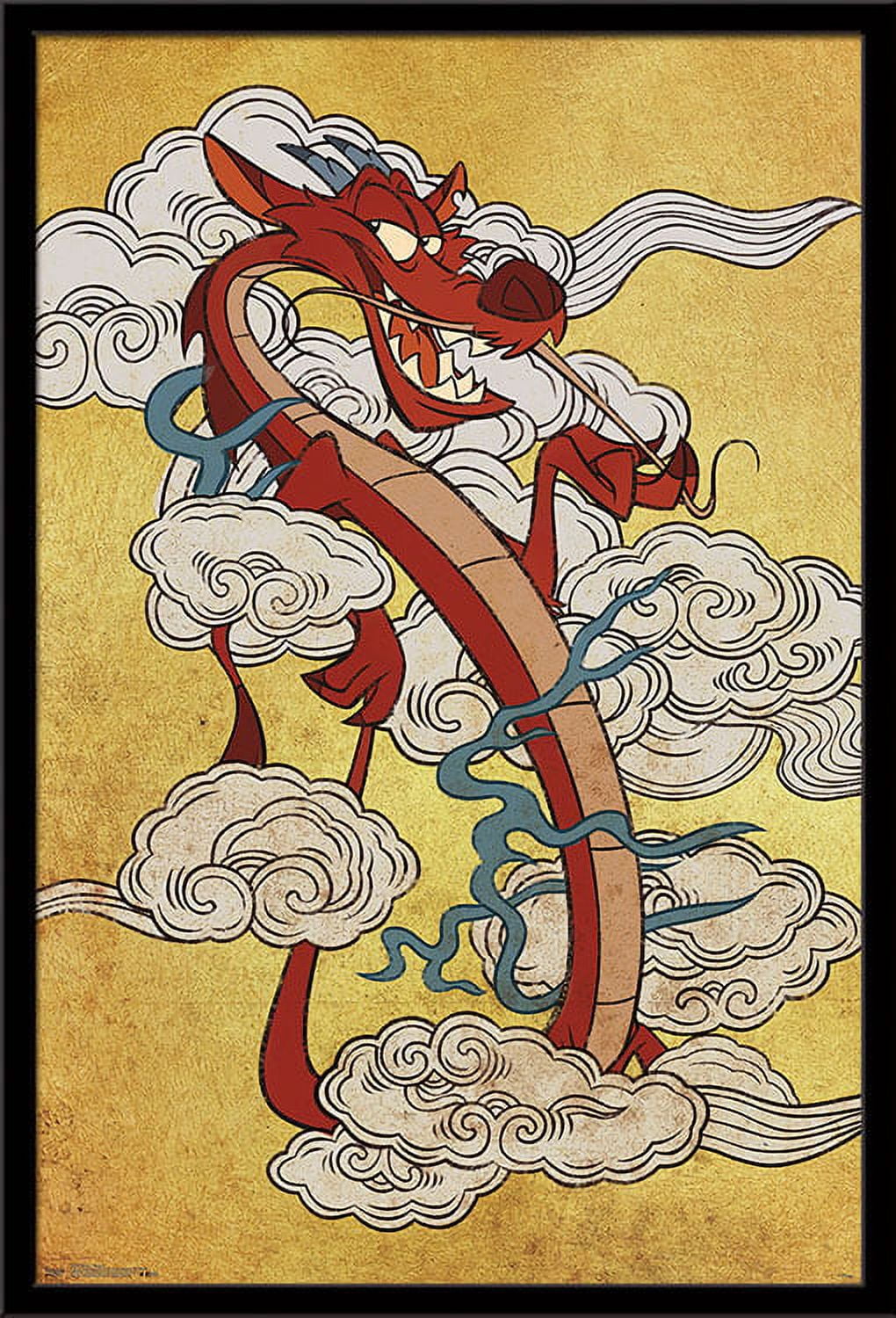 Disney Mulan - Dragon Wall Poster, 22.375" x 34", Framed - Walmart.com