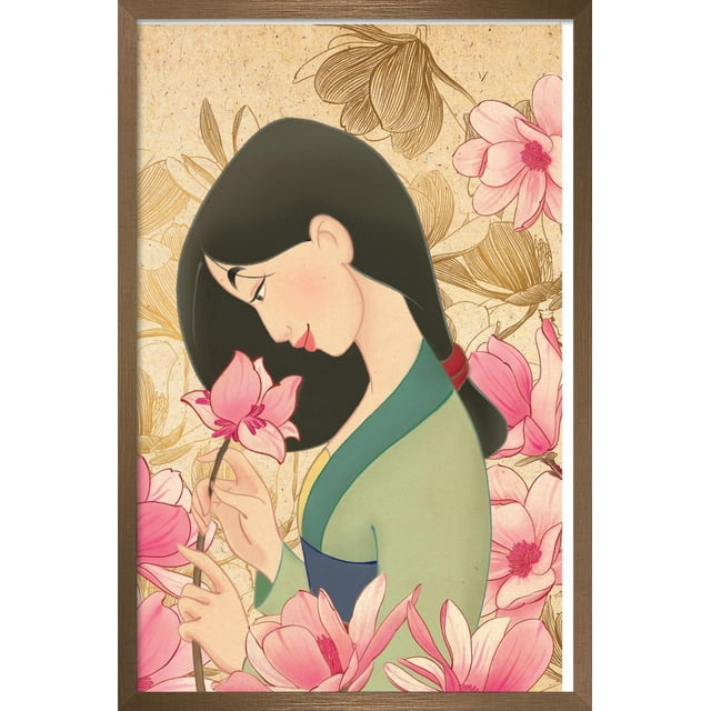 Disney Mulan - Flower Wall Poster, 14.725" x 22.375", Framed - Walmart.com
