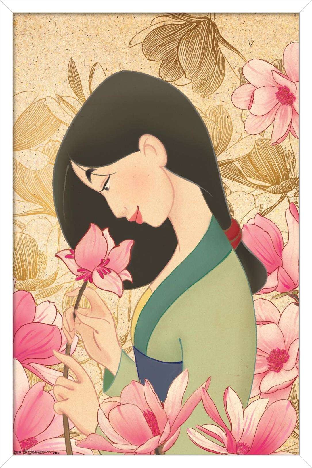 Disney Mulan - Flower Wall Poster, 14.725" x 22.375", Framed - Walmart.com