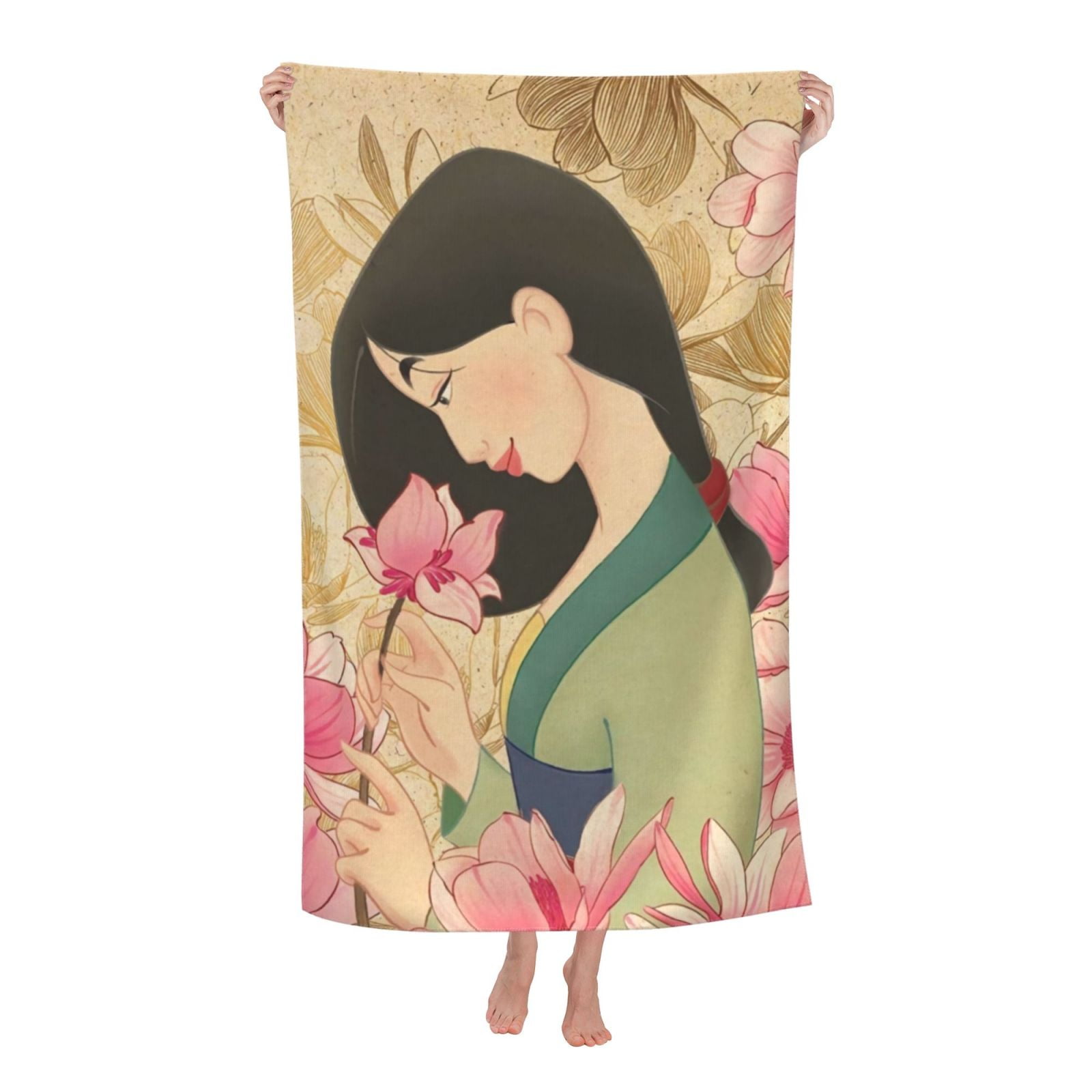 Disney-Mulan-Flower Wall Poster Bath Towels for Kids Adults,Disney ...