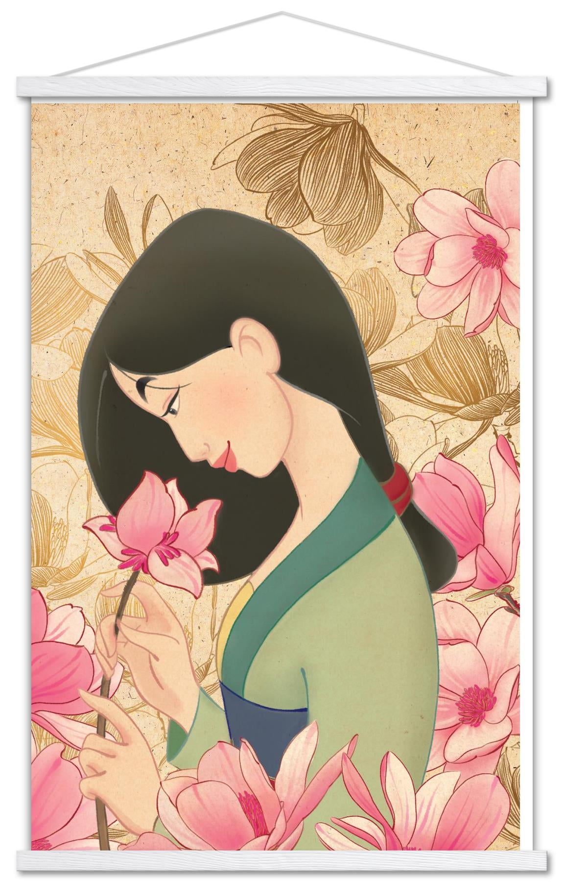 Disney Mulan - Flower Wall Poster with Wooden Magnetic Frame, 22.375" x ...