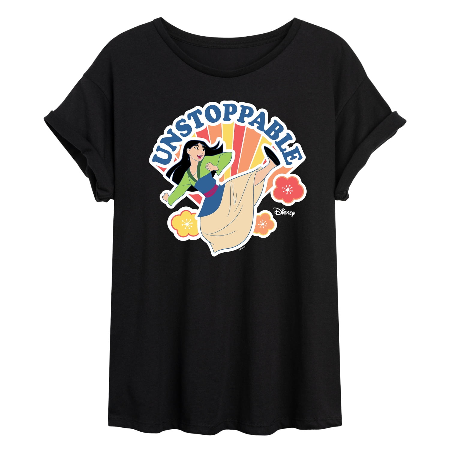 Disney Mulan - Karate Kick Unstoppable - Juniors Ideal Flowy Muscle T ...