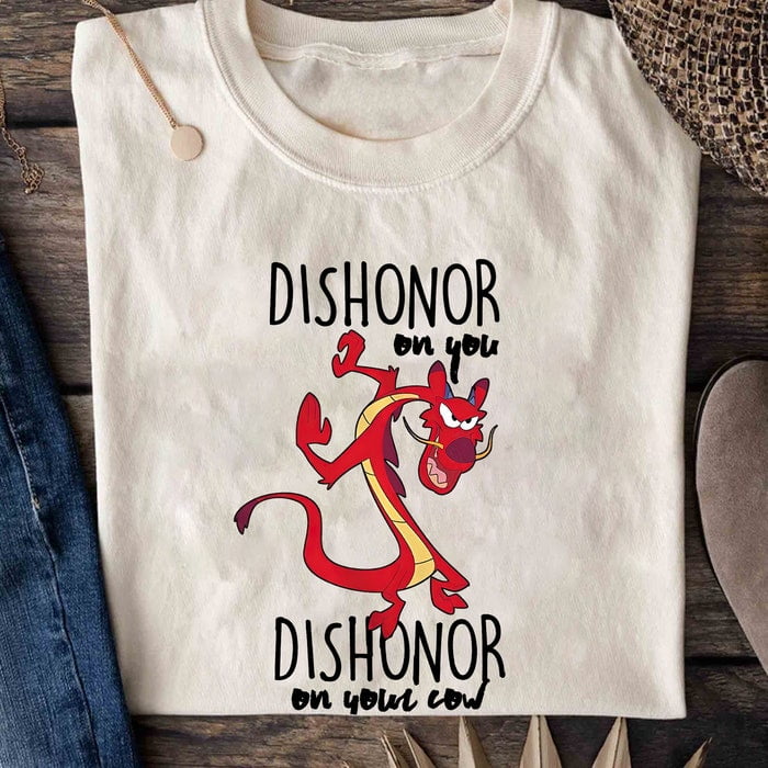 Disney Mulan Mushu Dishonor On Your Cow Disneyland Graphic Shirt ...