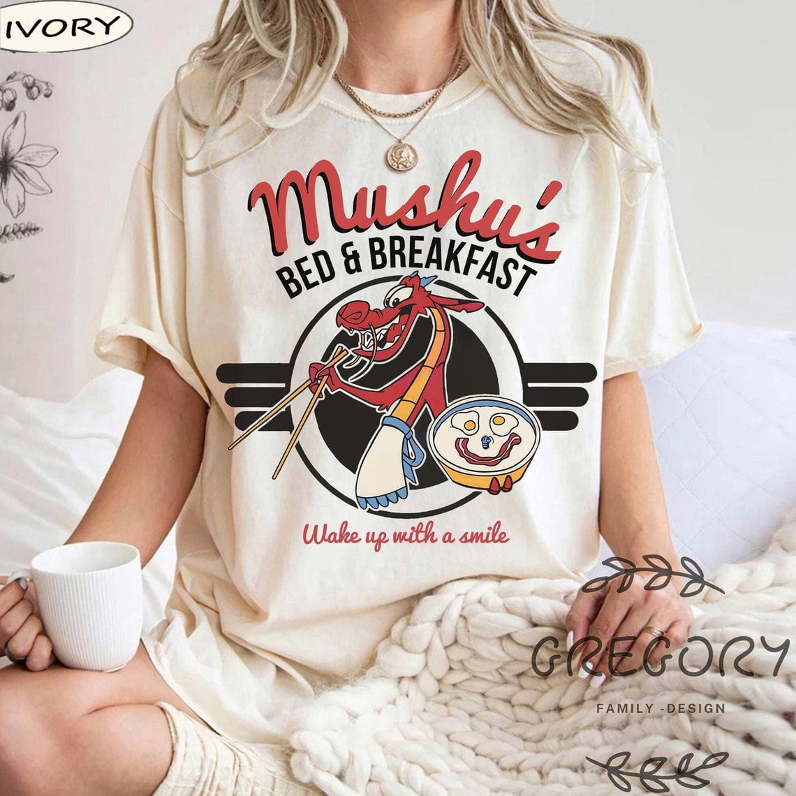 Disney Mulan Mushu's Bed and Breakfast Poster Comfort Colors T-Shirt ...