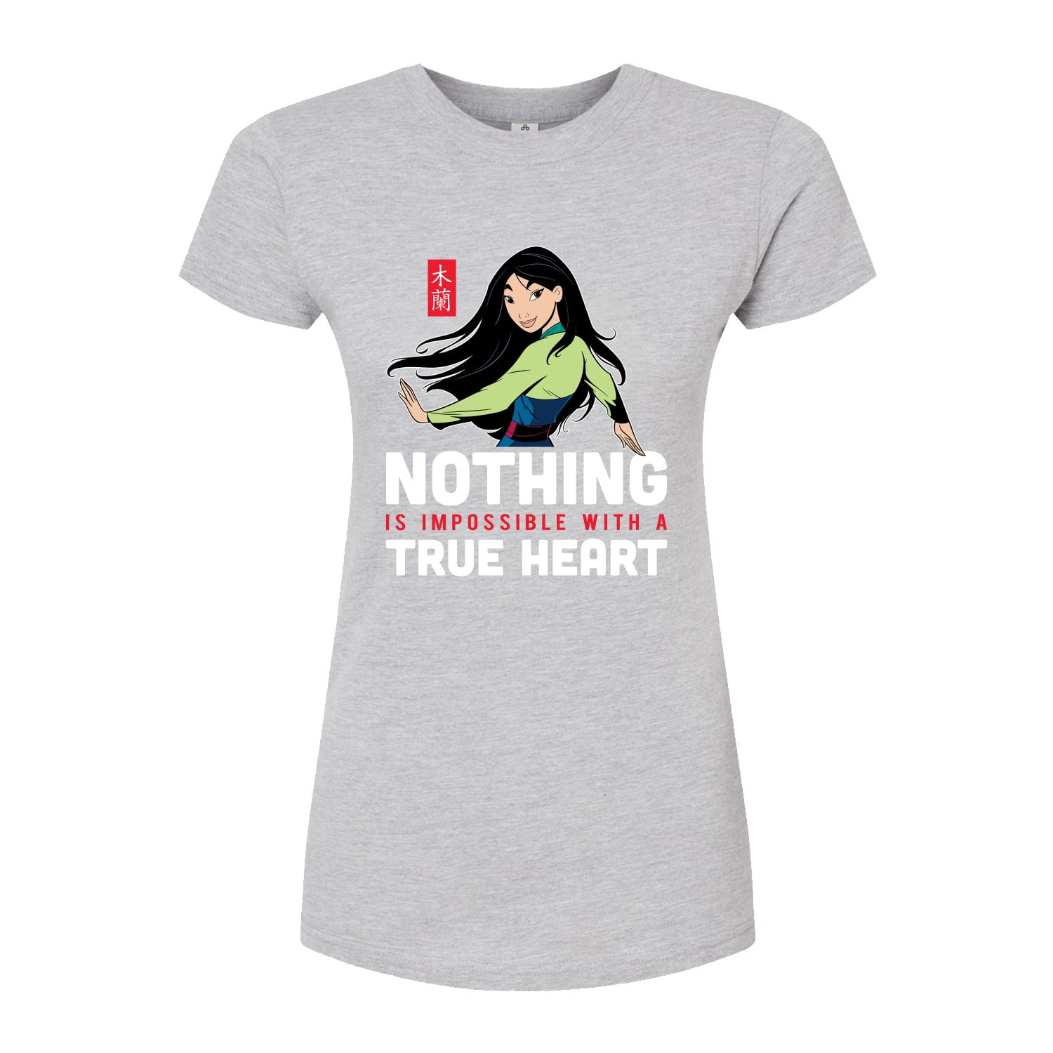Disney Mulan - Nothing Is Impossible With A True Heart - Juniors Fitted ...