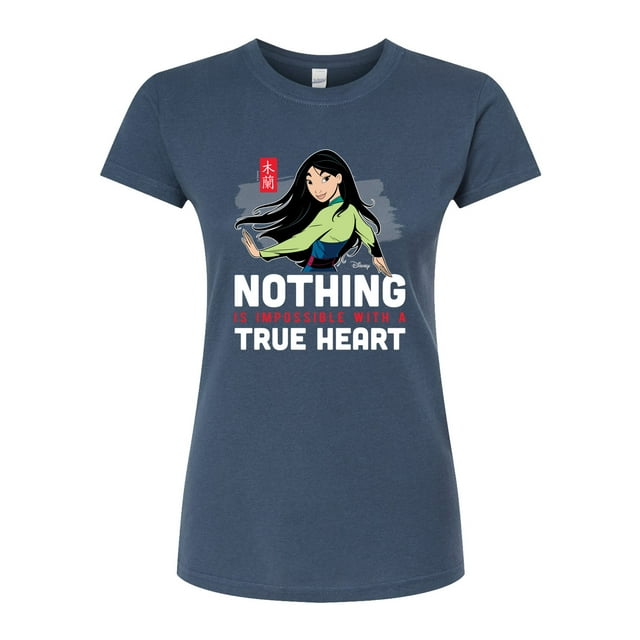 Disney Mulan - Nothing Is Impossible With A True Heart - Juniors Fitted ...