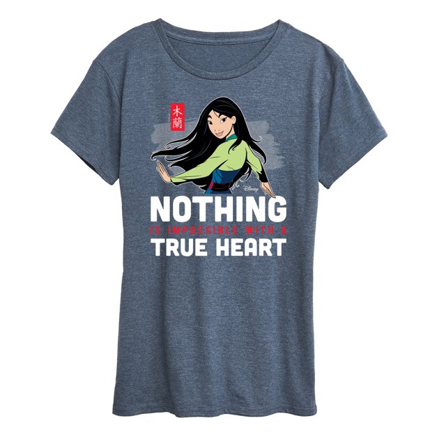 Disney Mulan - Nothing Is Impossible With A True Heart - Women's Short ...