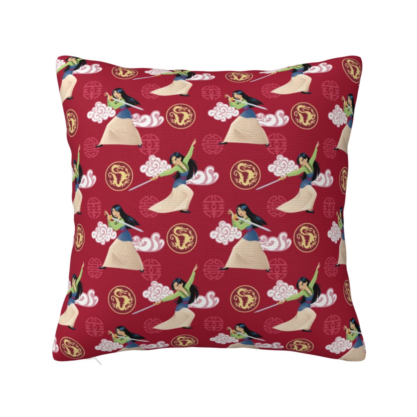 Disney-Mulan Toss Throw Pillow Covers 16x16 Inch,Square Pillow Covers ...