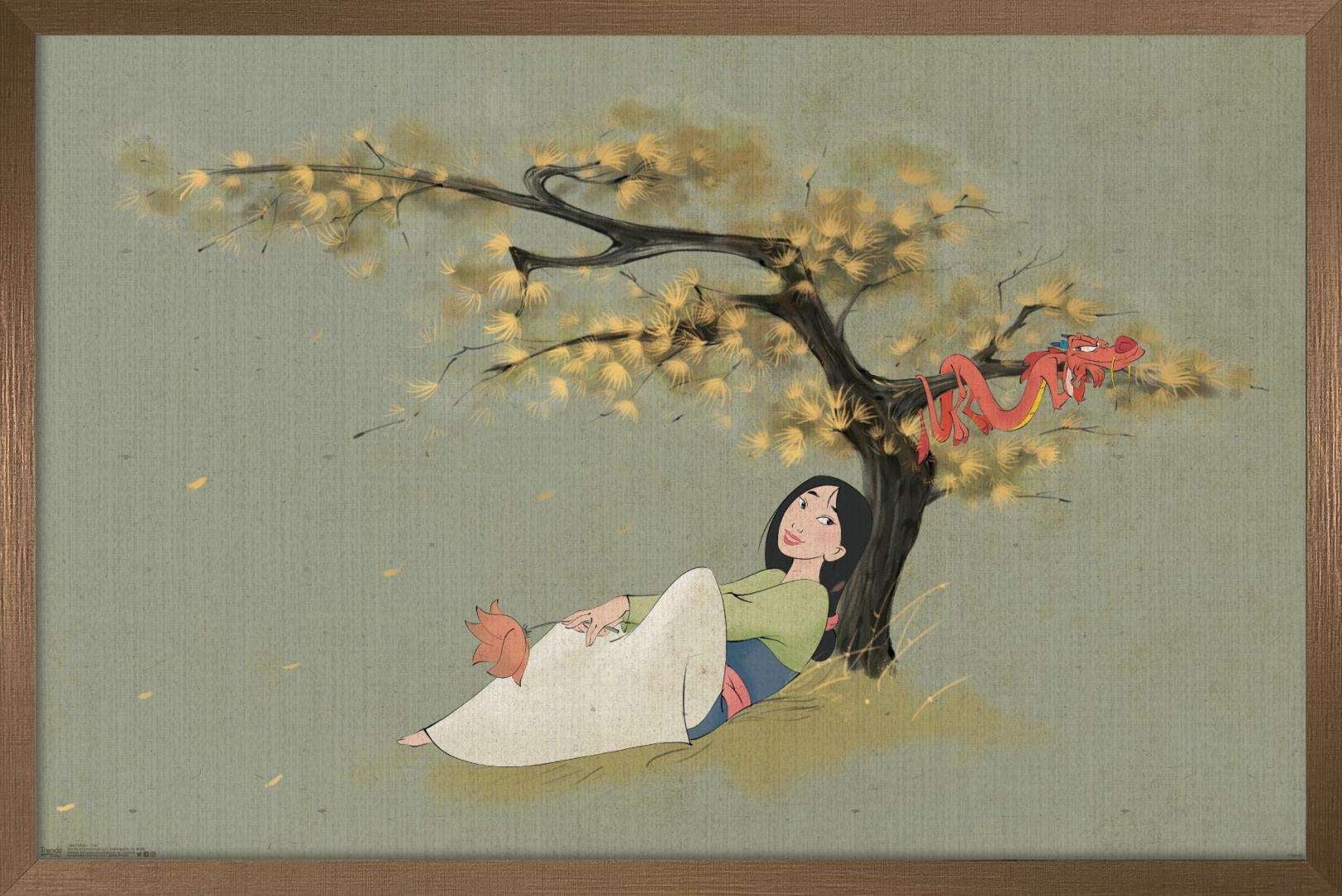 Disney Mulan - Tree Wall Poster, 14.725" x 22.375", Framed - Walmart.com