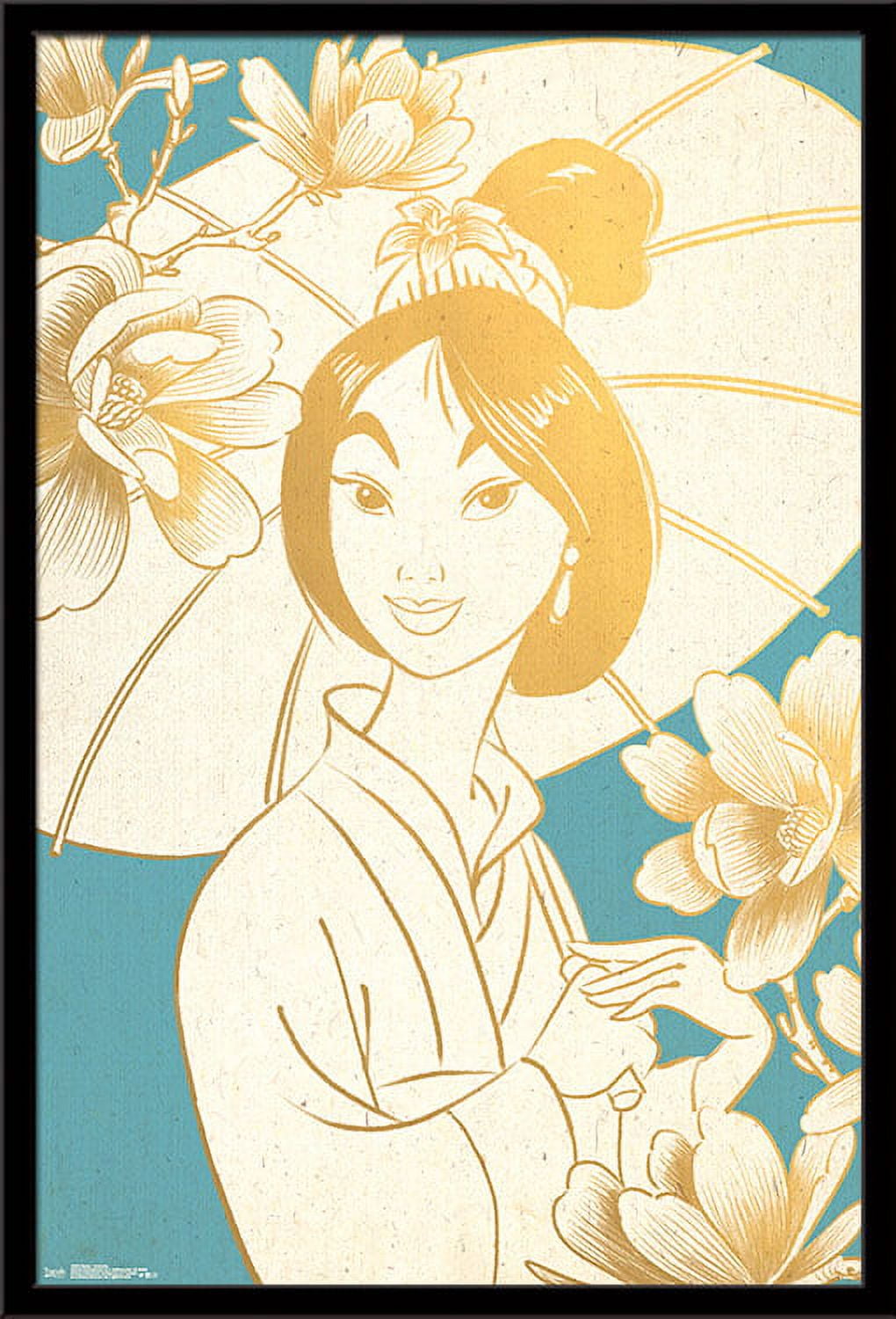 Disney Mulan - Umbrella Wall Poster, 22.375" x 34", Framed - Walmart.com