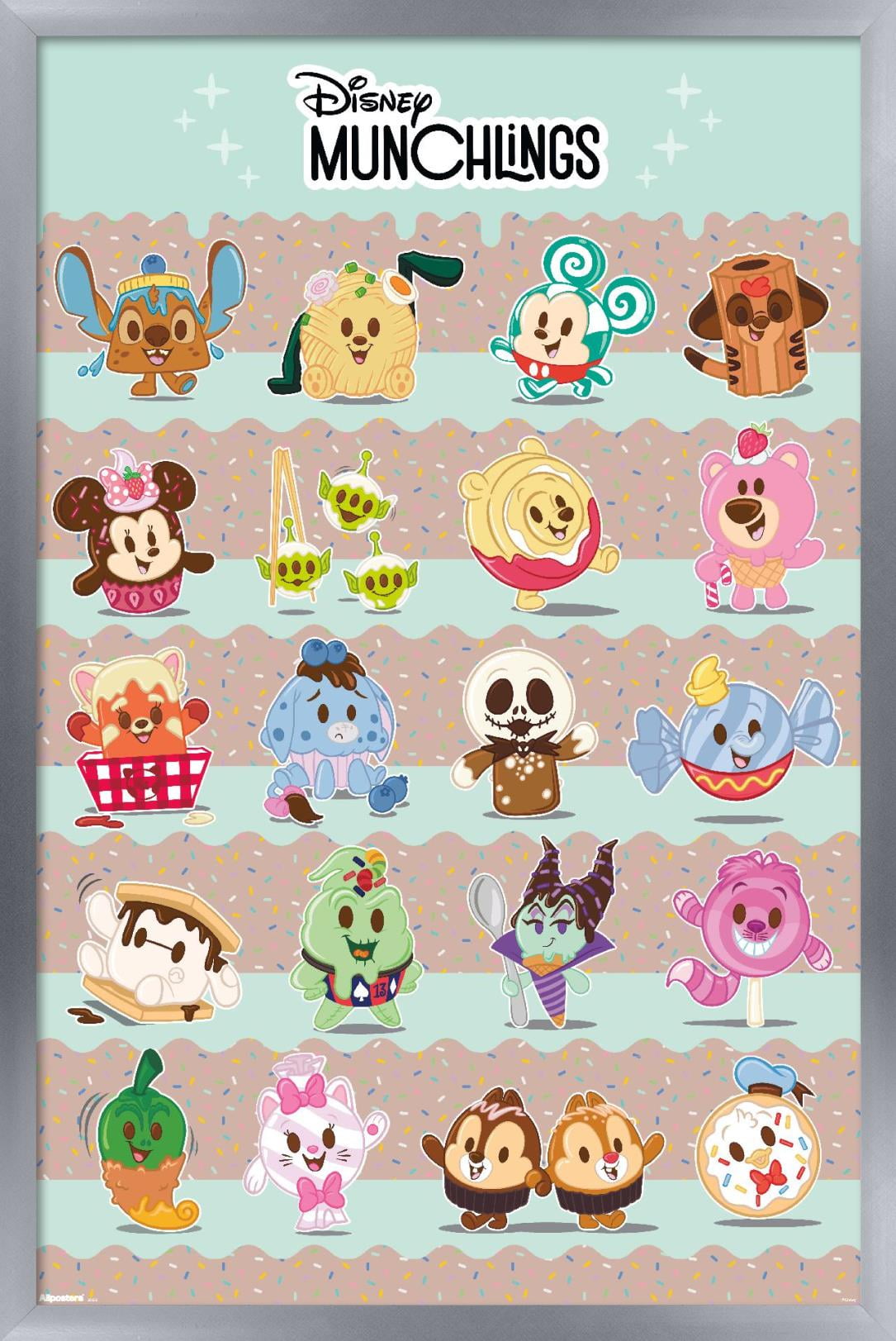 Disney Munchlings - Grid Wall Poster, 14.725" x 22.375" Framed ...
