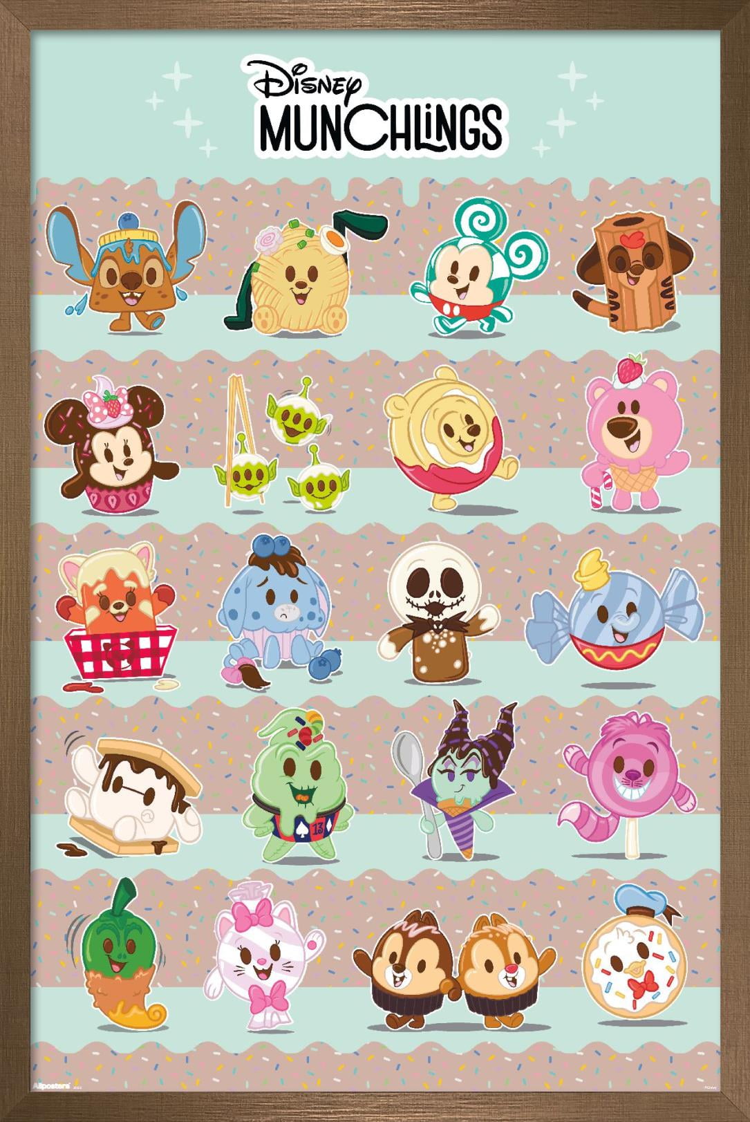 Disney Munchlings - Grid Wall Poster, 14.725" x 22.375" Framed ...