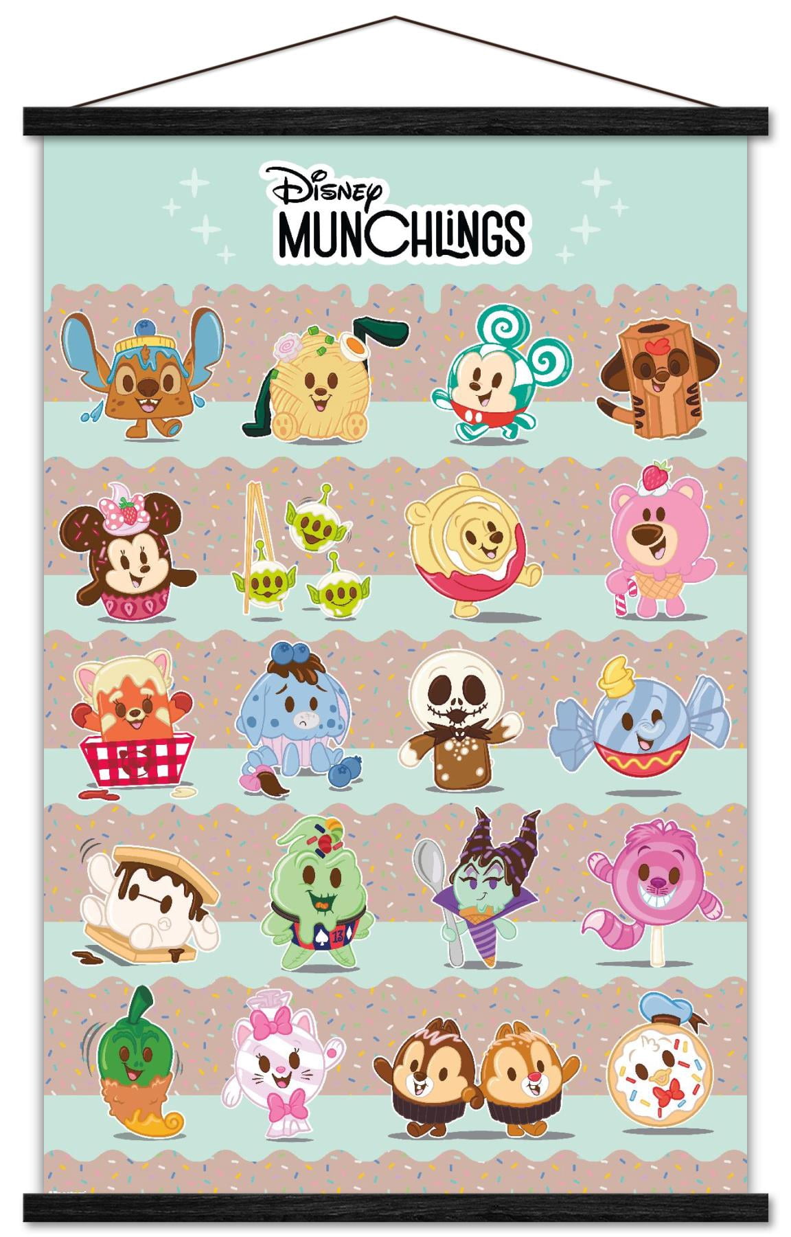 Disney Munchlings - Grid Wall Poster with Magnetic Frame, 22.375" x 34 ...