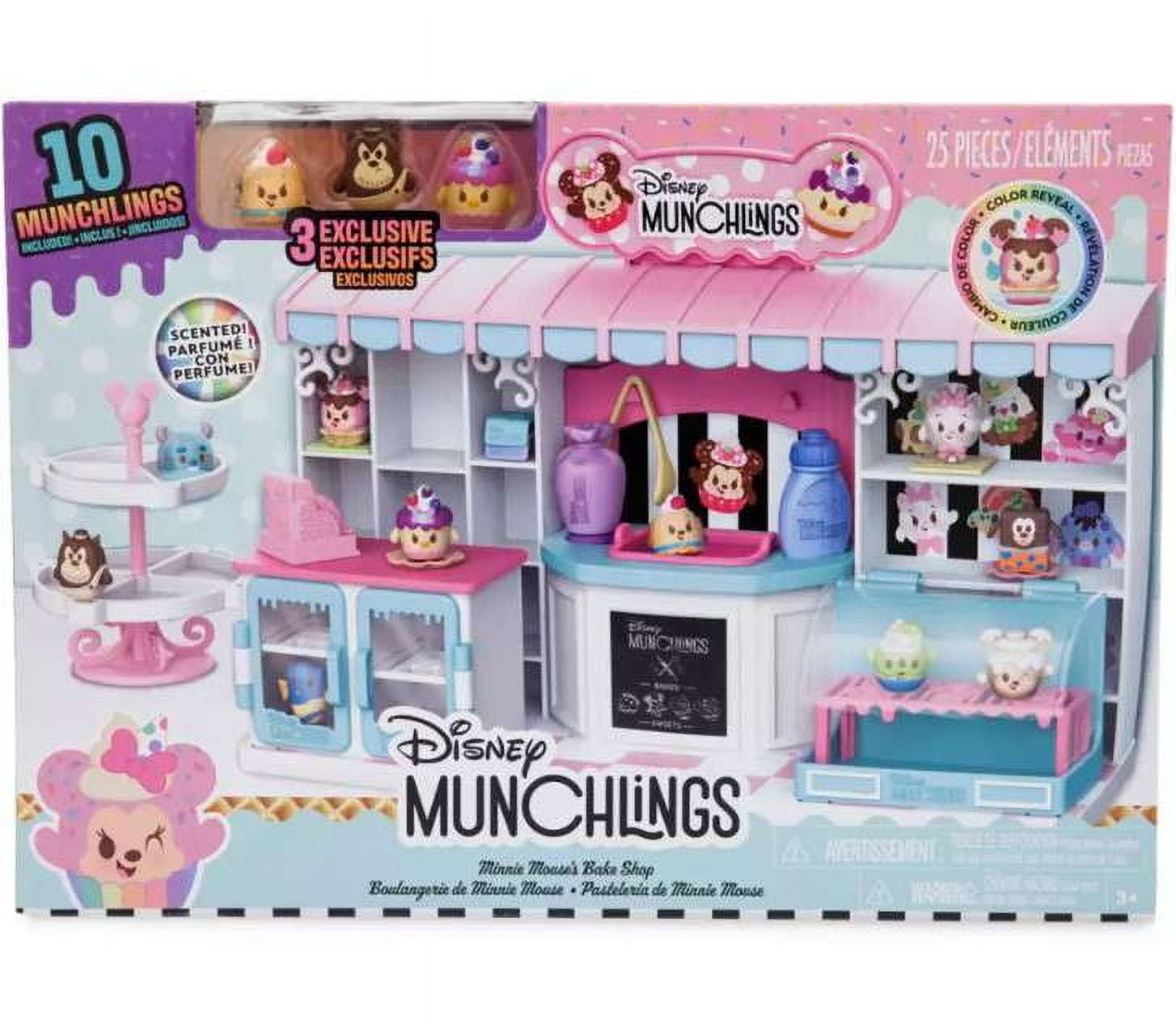 Disney Munchlings Minnie Mouse's Bake Shop Playset (Includes 10 ...