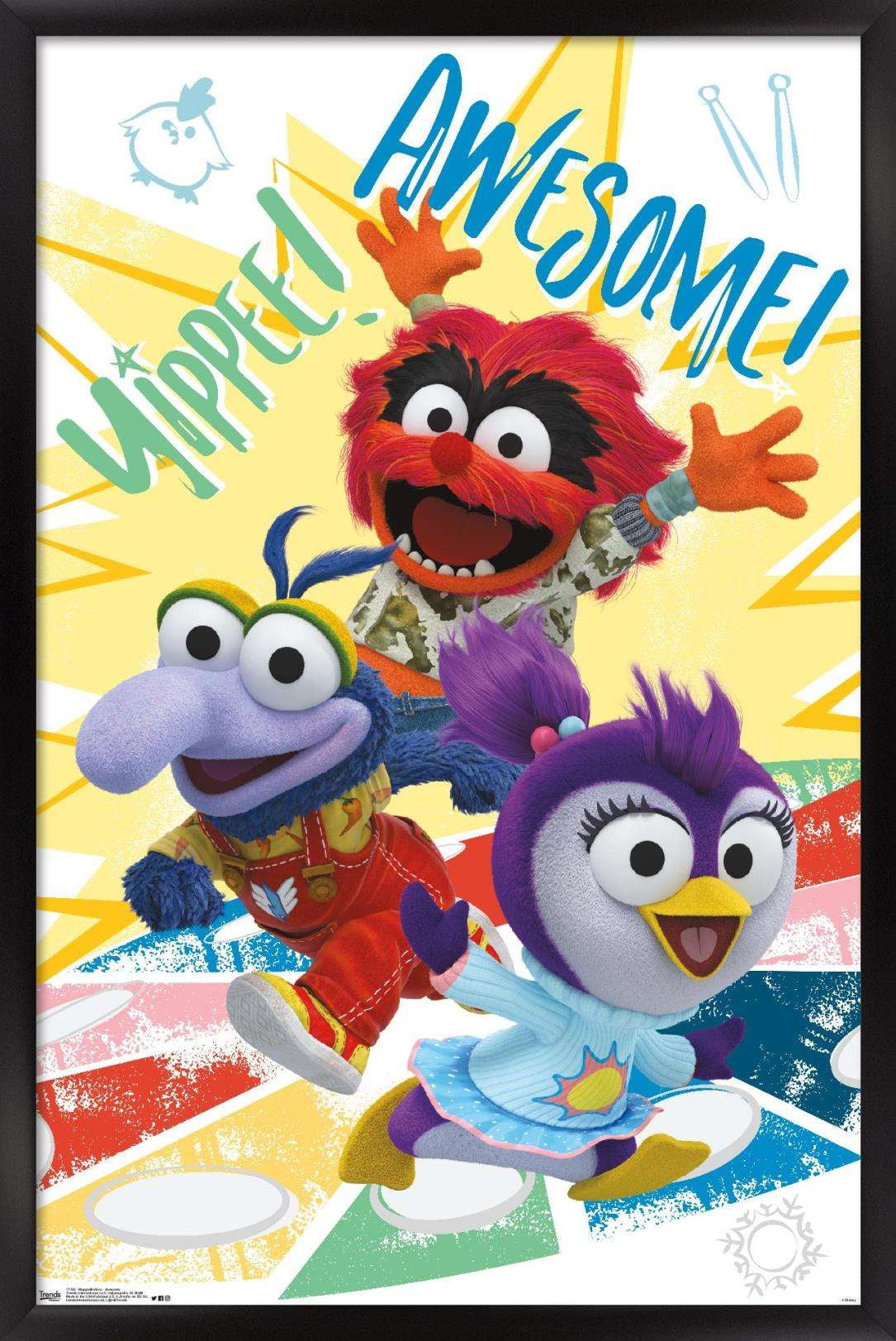 Disney Muppet Babies - Awesome Wall Poster, 14.725" x 22.375", Framed ...