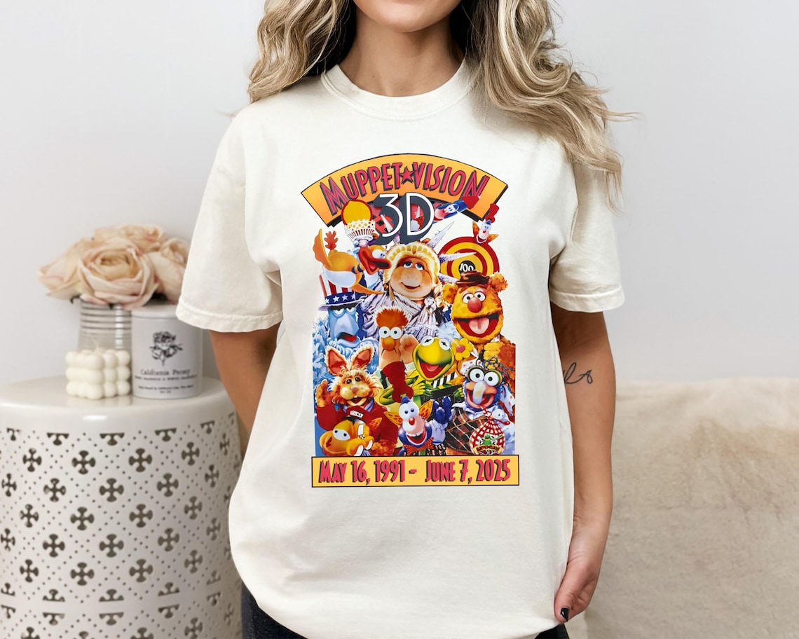 Disney Muppet Vision 3D Vintage Unisex Shirt, Disney World,White Color ...