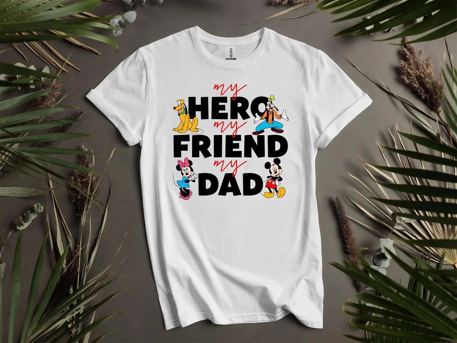 Disney My Hero Friend Dad Mickeys Friends Family Father Day T-shirt ...