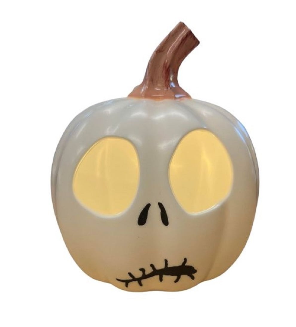 Disney NBC Jack Skellington 3.5" Mini Light Up Pumpkin Halloween Decor ...